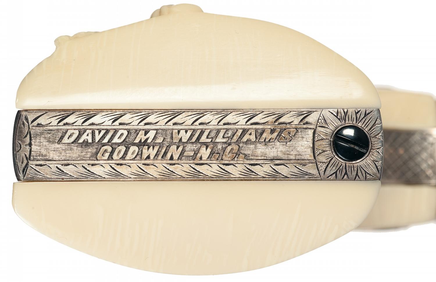 Signed Custom Panel Scene Engraved Silver Plated Colt Single Action ...