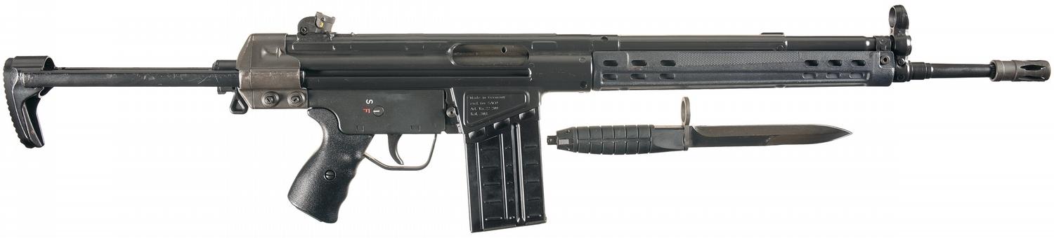 Heckler & Koch HK-41 Semi-Automatic Rifle with Sling, Bayonet and Extra ...