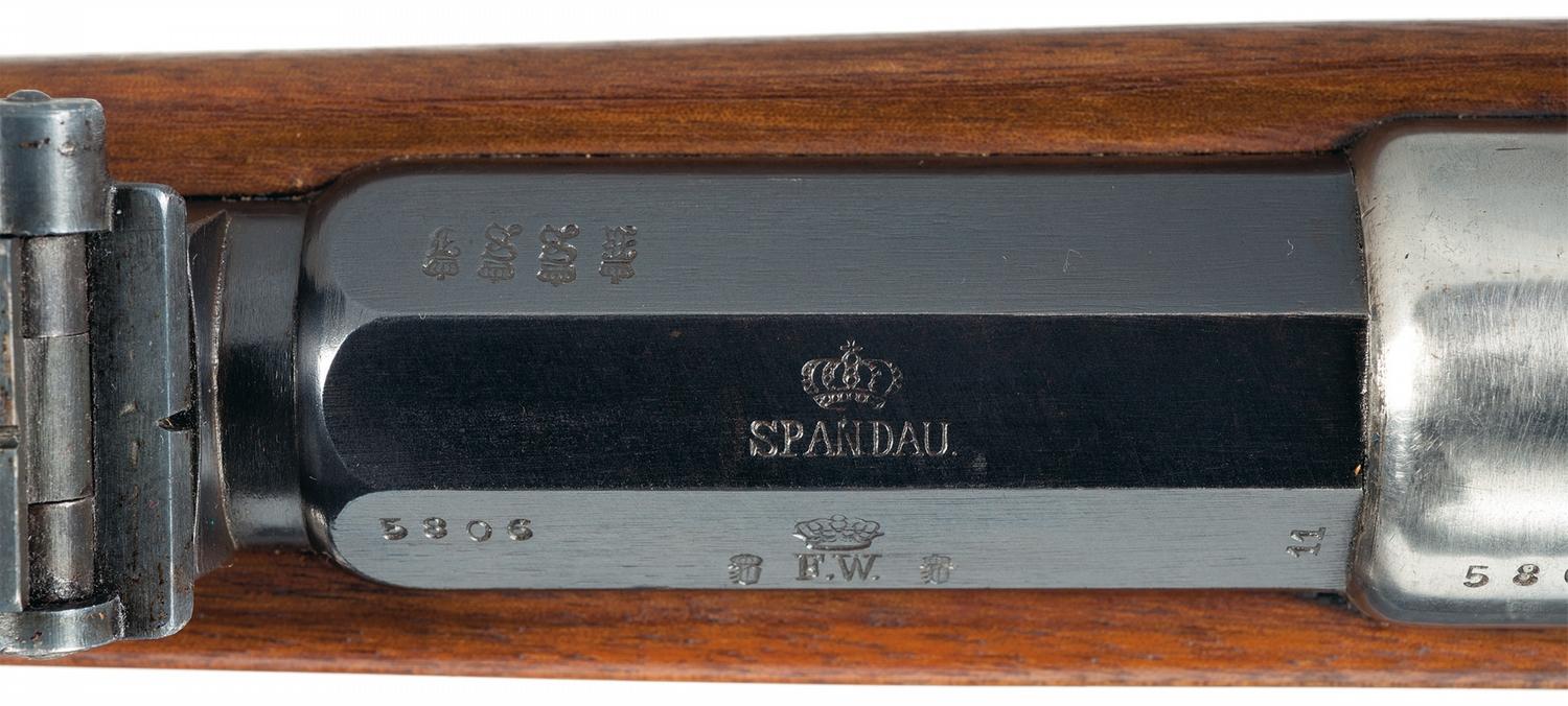 Spandau Arsenal Mauser Model 71/84 Bolt Action Magazine Rifle with Bayonet