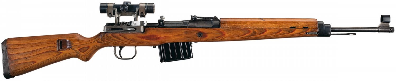 WWII German G43 "duv" Code Semi-Automatic Sniper Rifle with ZF4 Scope ...