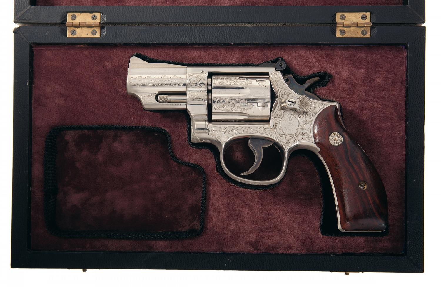Factory Engraved Smith & Wesson Model 19-4 Double Action Revolver with Case