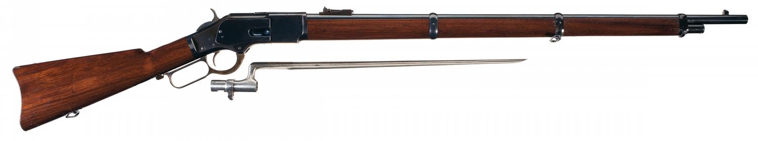 Excellent Winchester Model 1873 Lever Action Musket with Bayonet