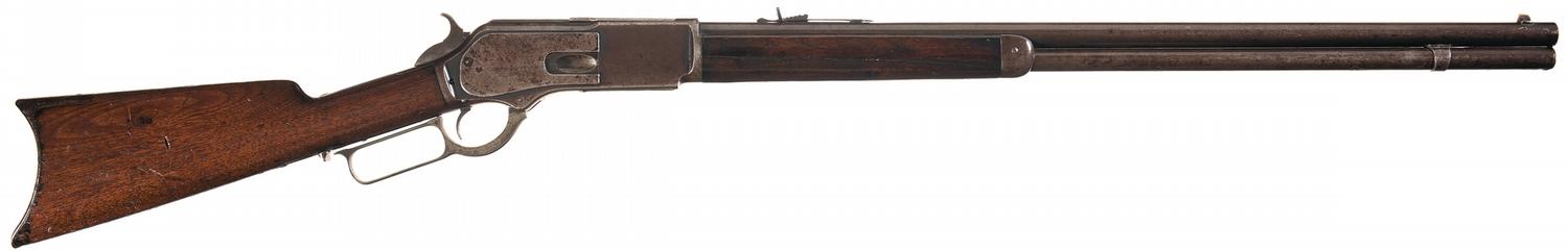 Winchester Model 1876 Lever Action Rifle with Extra Long Barrel