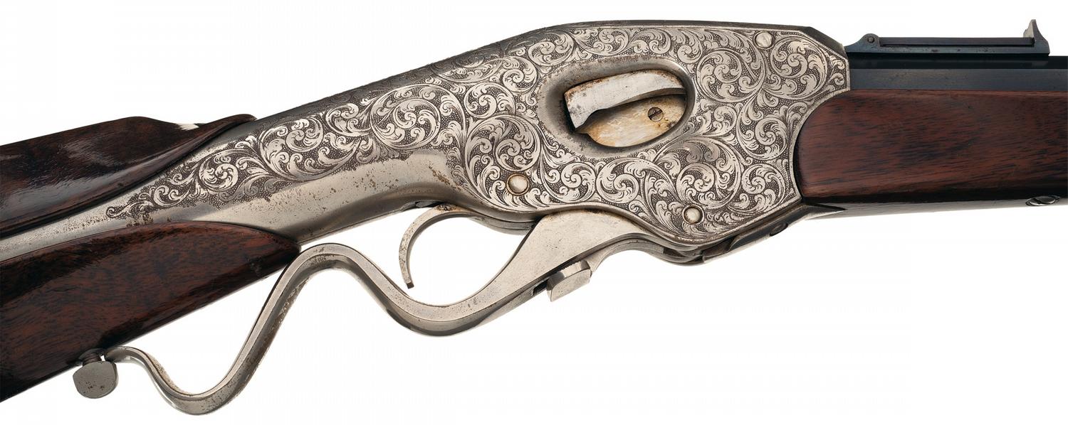 Rare Deluxe Presentation Engraved Evans Lever Action Sporting Rifle
