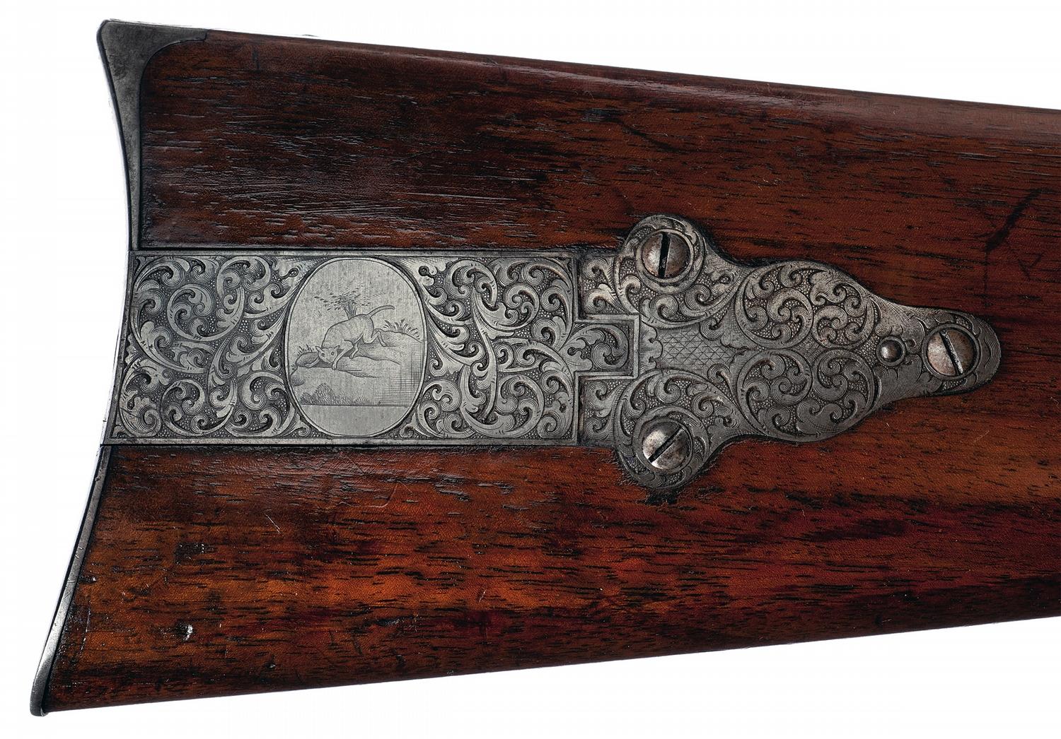 Magnificent Sharps Panel Scene Gustave Young Engraved Model 1853 ...