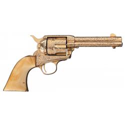 Custom Engraved Gold Plated Colt Frontier Six Shooter Single Action ...