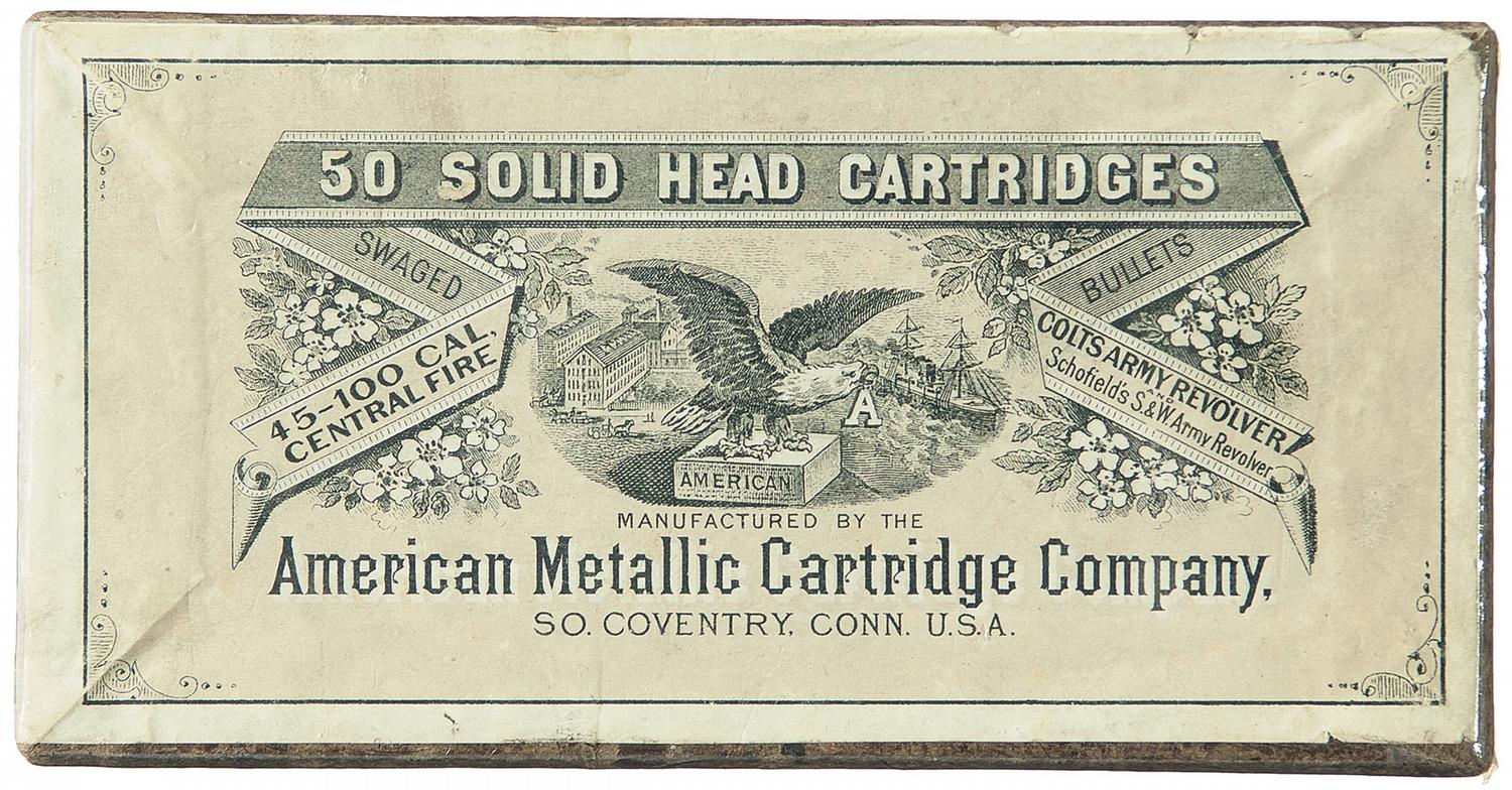 Box of American Metallic Cartridge Company 45 Caliber Shot Cartridges ...