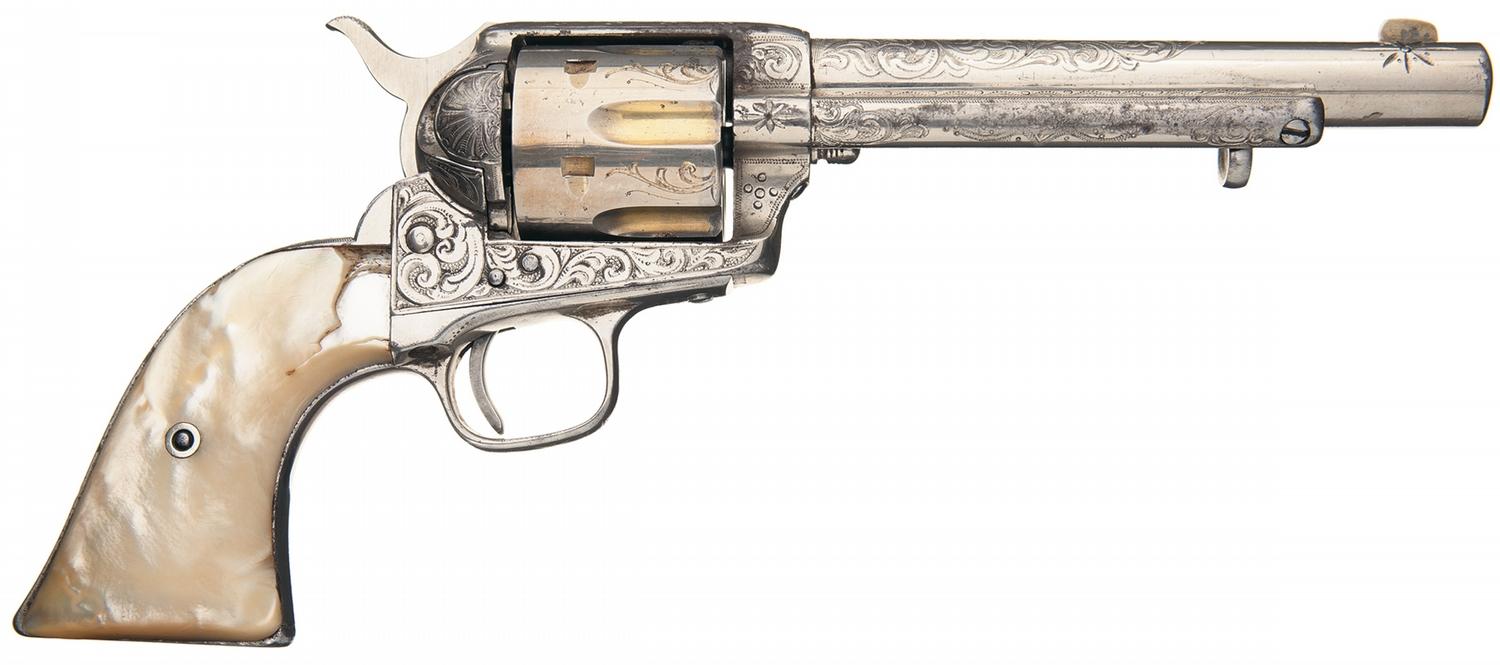 Early Production, New York Engraved, Nickel-Plated, Black Powder Colt ...