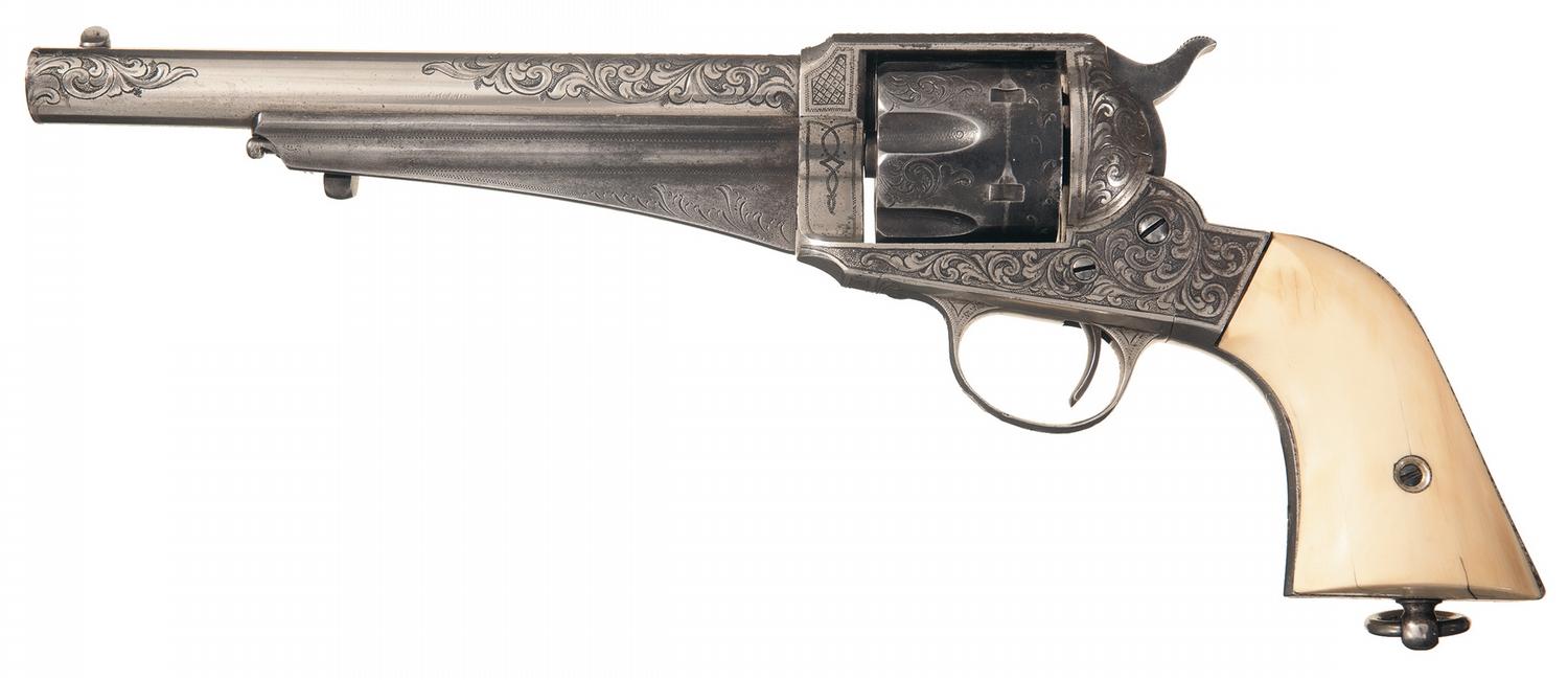 Scarce Engraved Remington Model 1875 Single Action Army Revolver with ...
