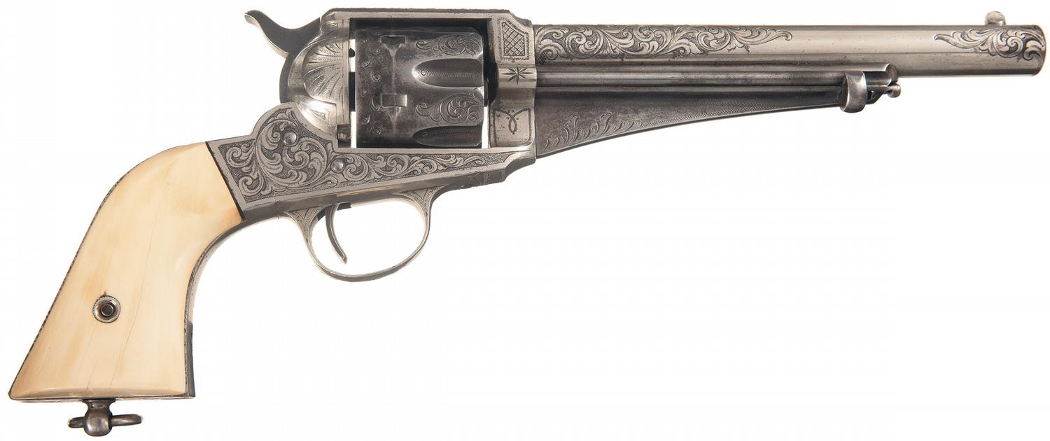 Scarce Engraved Remington Model 1875 Single Action Army Revolver with ...