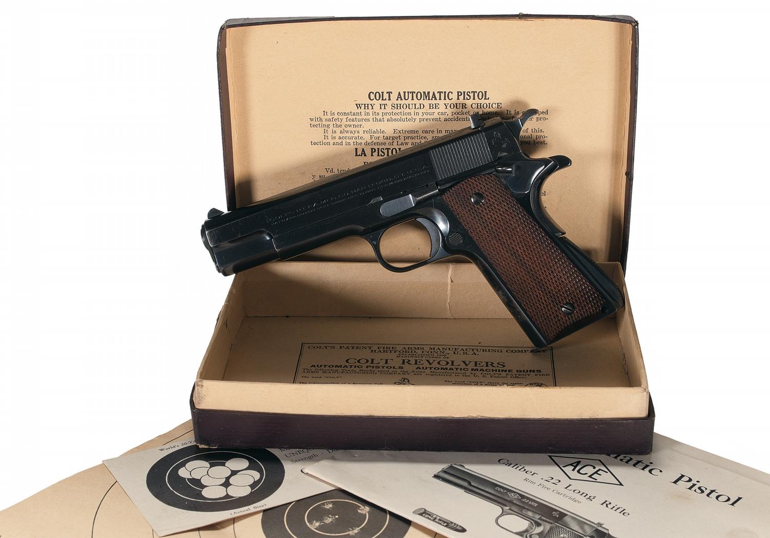 Excellent Pre-War Colt "ACE" in 22 Long Rifle with Original Matching ...