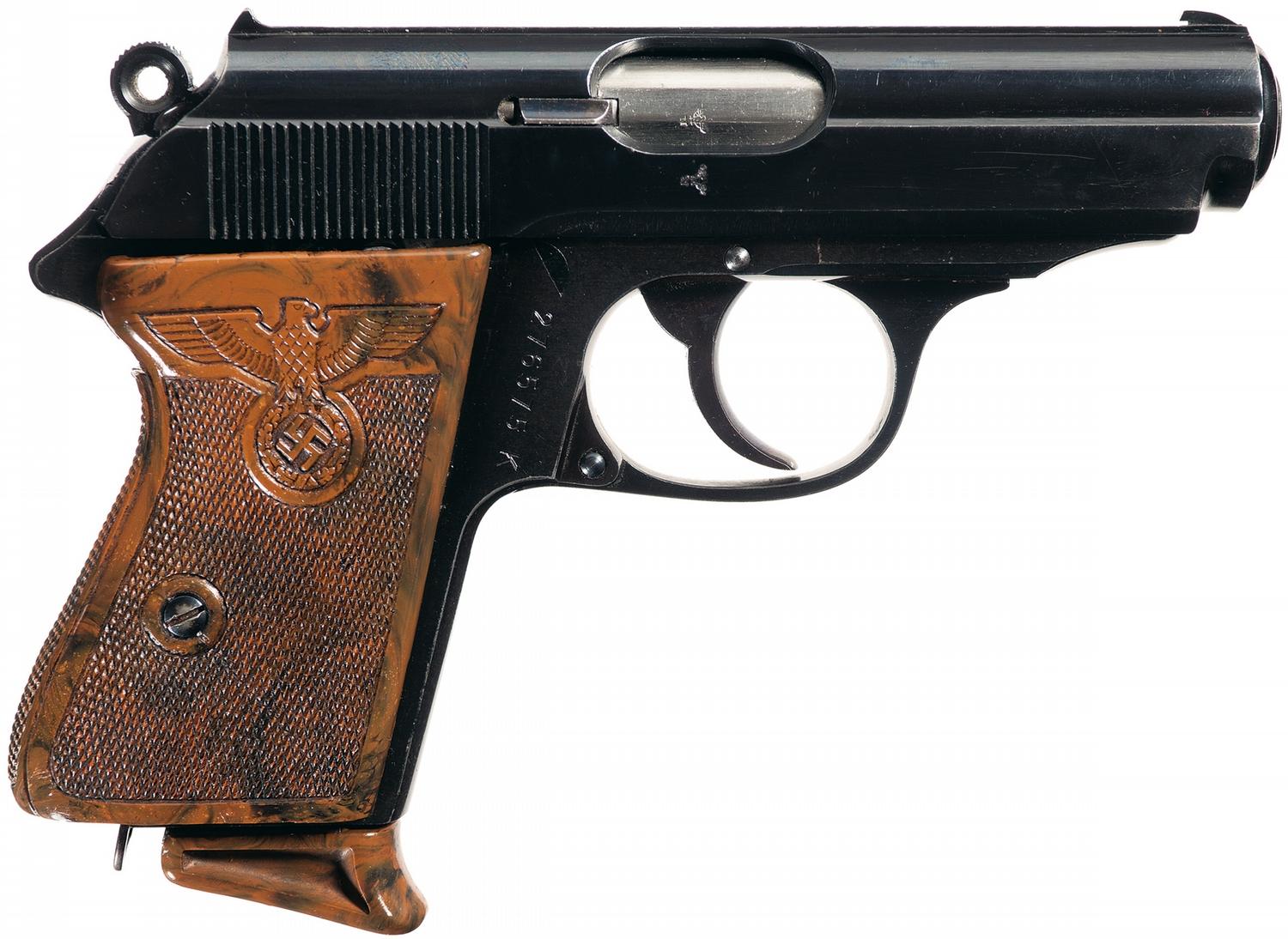 Excellent Walther PPK Semi-Automatic Pistol with Party Leader Grips and ...