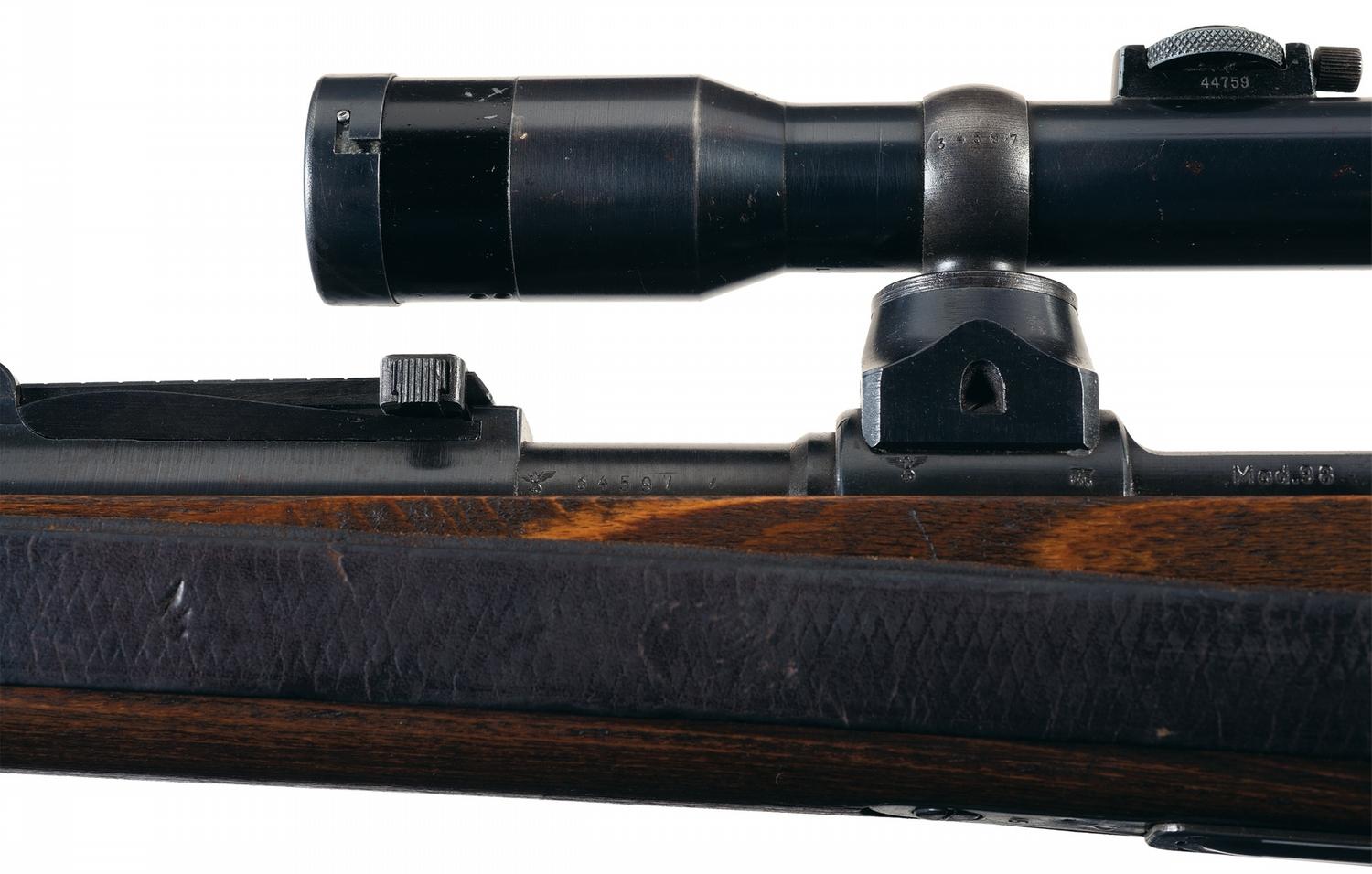 Excellent WWII Nazi K98 Mauser Turret Sniper Rifle with Matching Scope