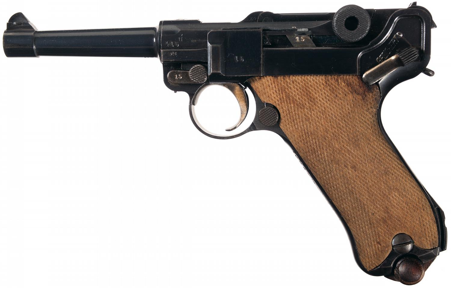 Unique DWM 1920 Police Rework Luger Pistol with Holster