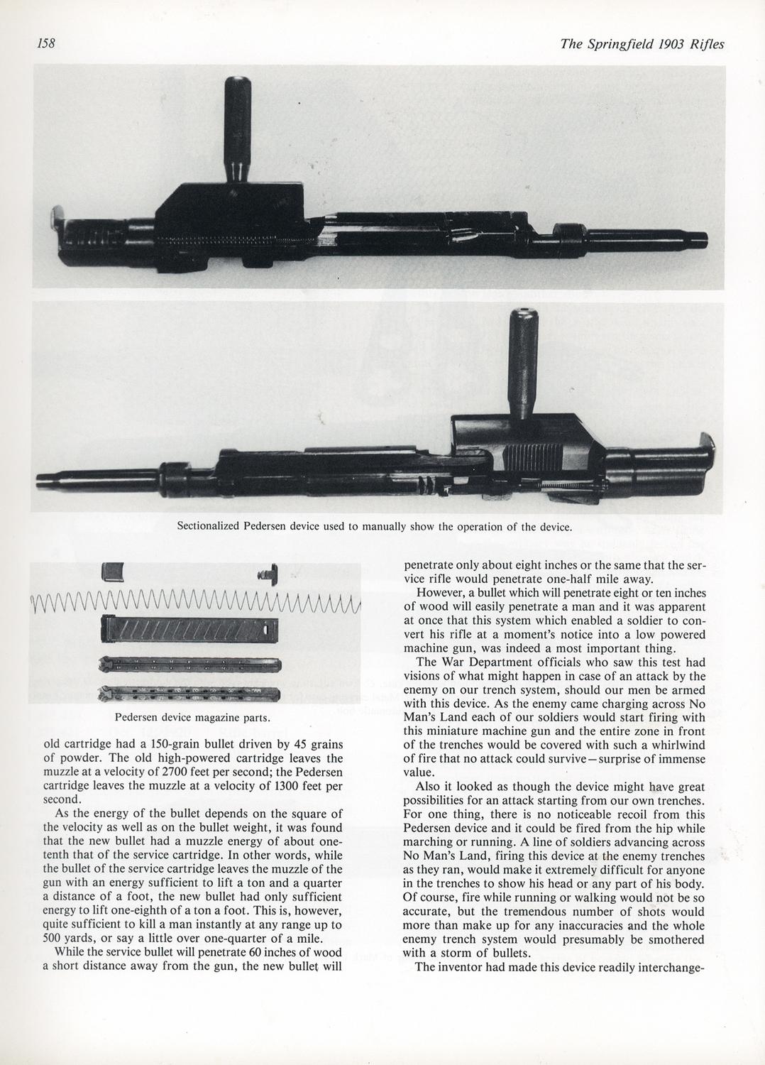 Rare Pedersen Device with Metal Case and U.S. Model 1903 Springfield ...