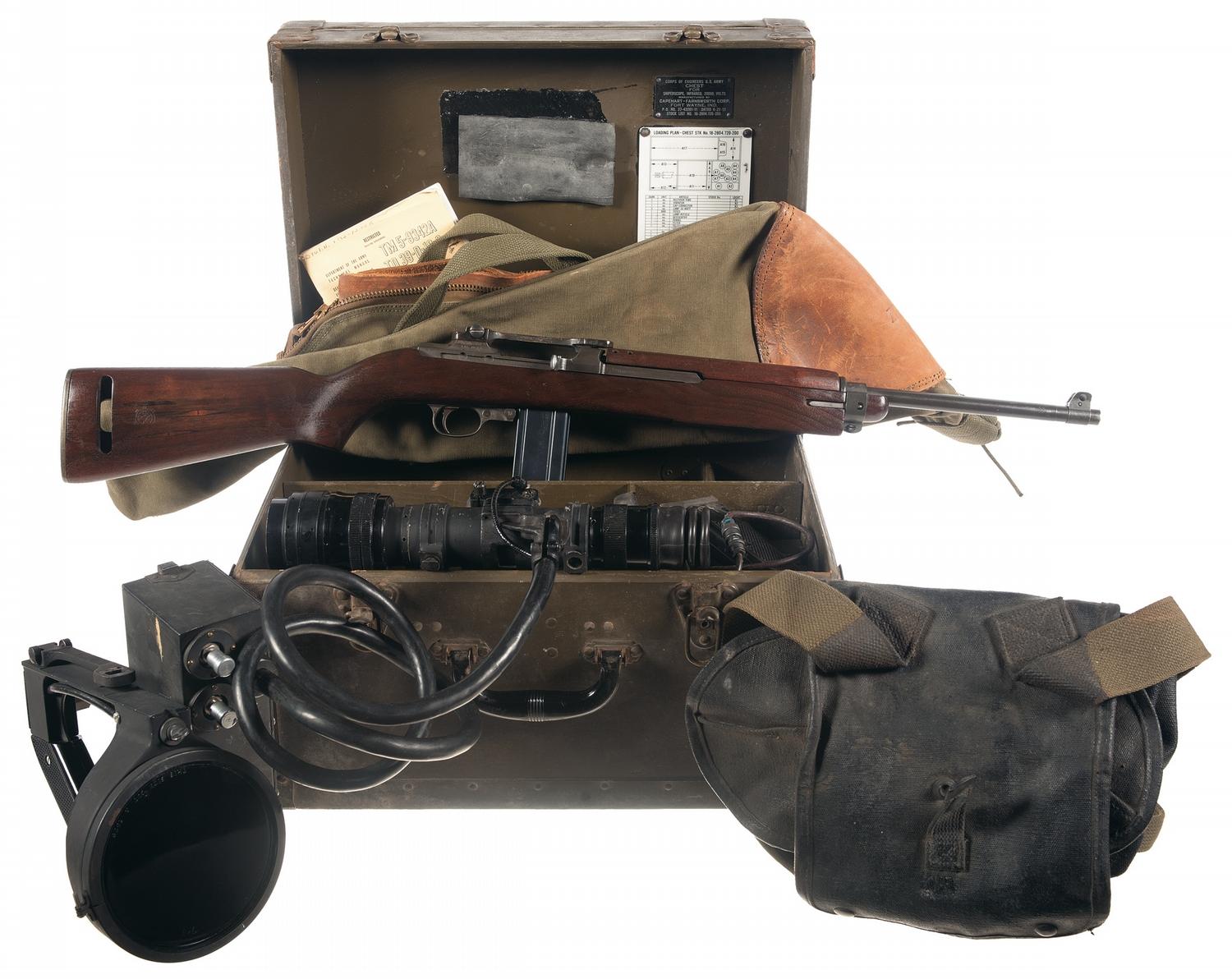Scarce WWII Inland "T3" Carbine with Prototype Scope Base, M2 Infrared ...