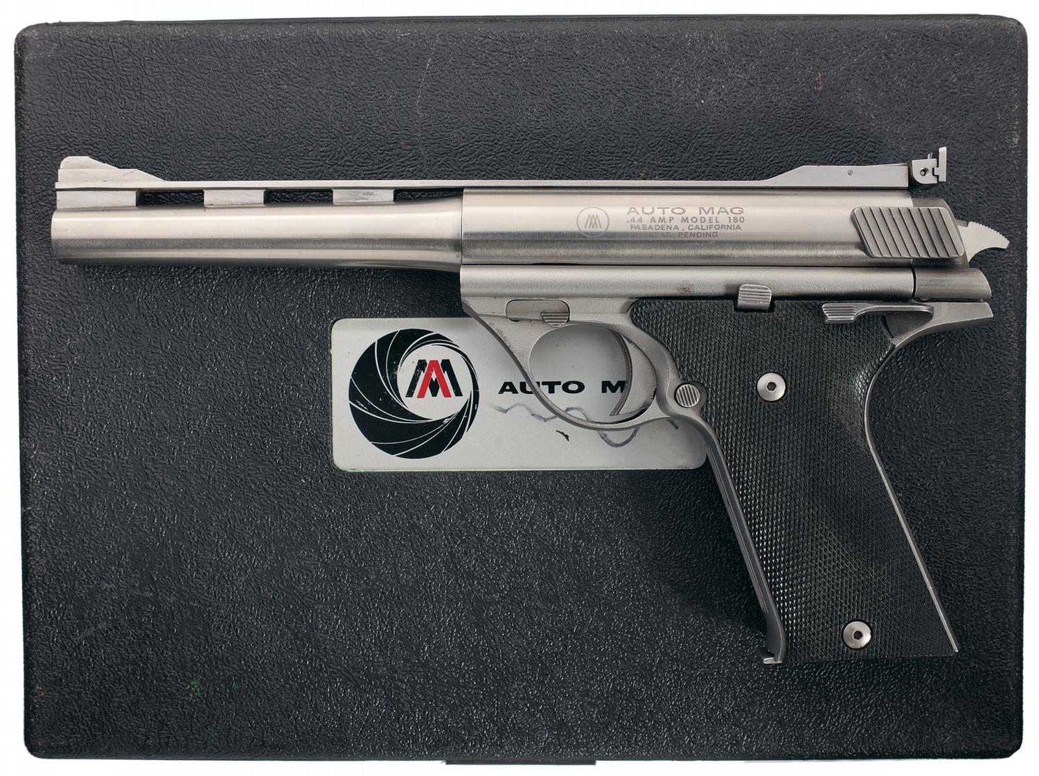 Auto Mag Model 180 Semi-Automatic Pistol in 44 AMP with Case and ...