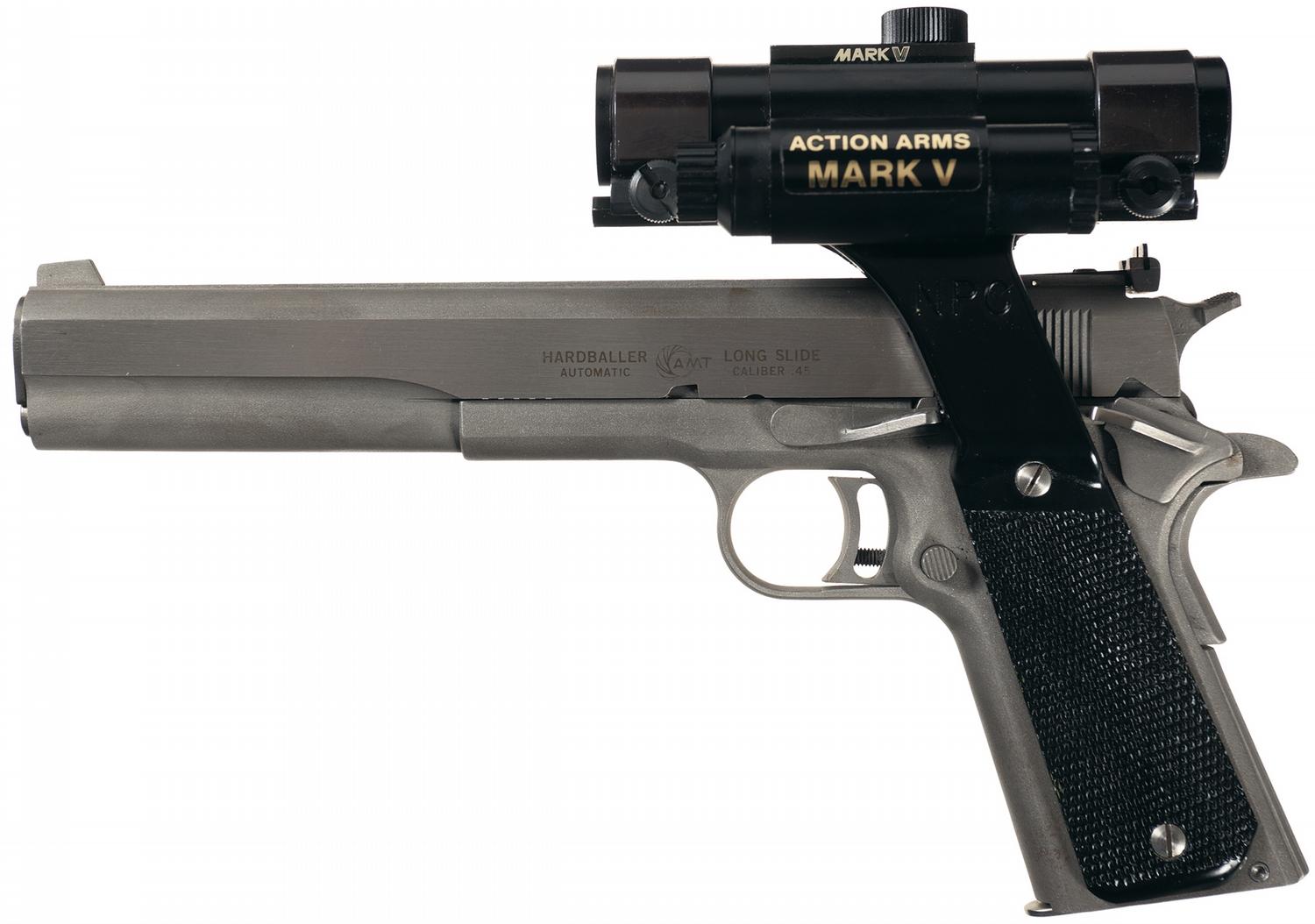 AMT Hardballer Longslide Model Semi-Automatic Pistol with Red Dot Sight