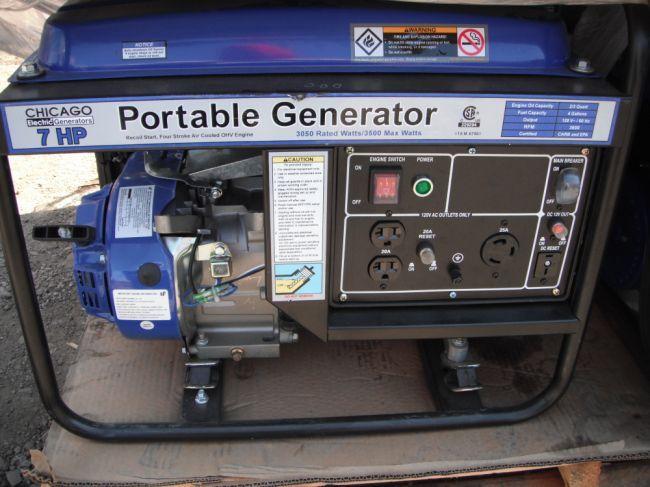 Chicago Electric 3,500 Watt 7 Hp Generator