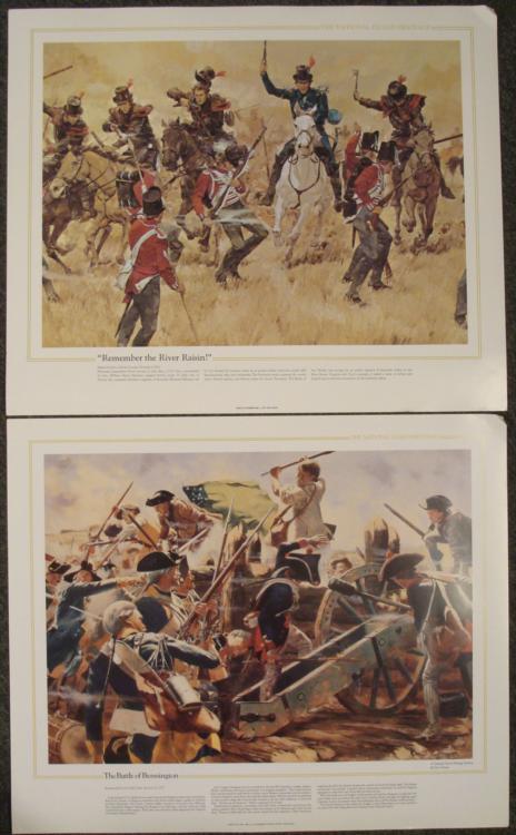 Set 10 National Guard Heritage US Military Art Prints