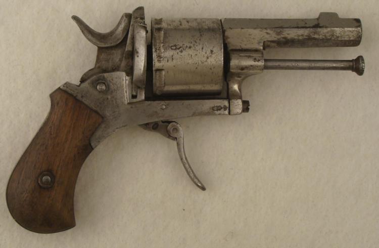 Antique Folding Trigger Revolver European Gun 1800s