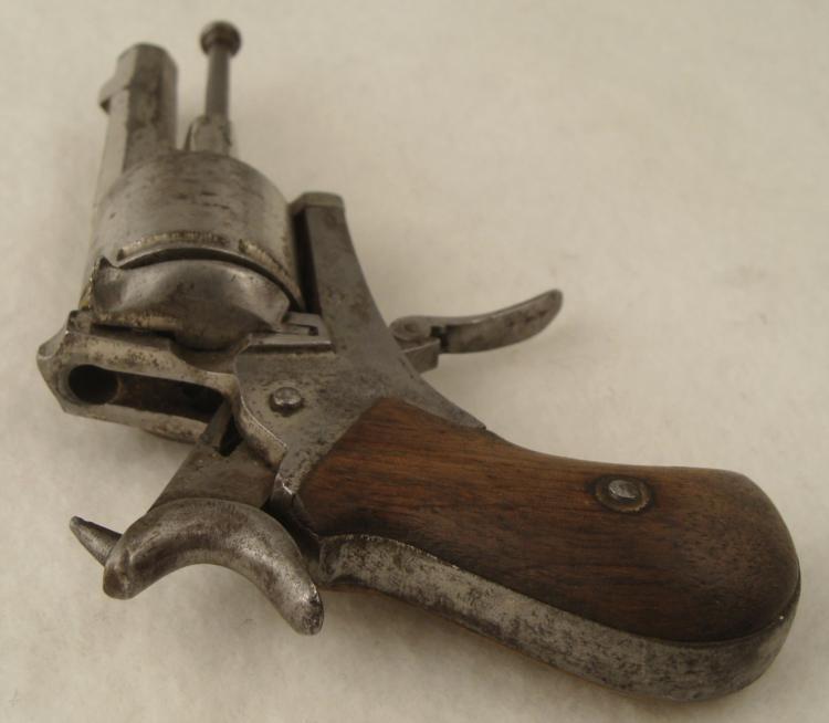Antique Folding Trigger Revolver European Gun 1800s