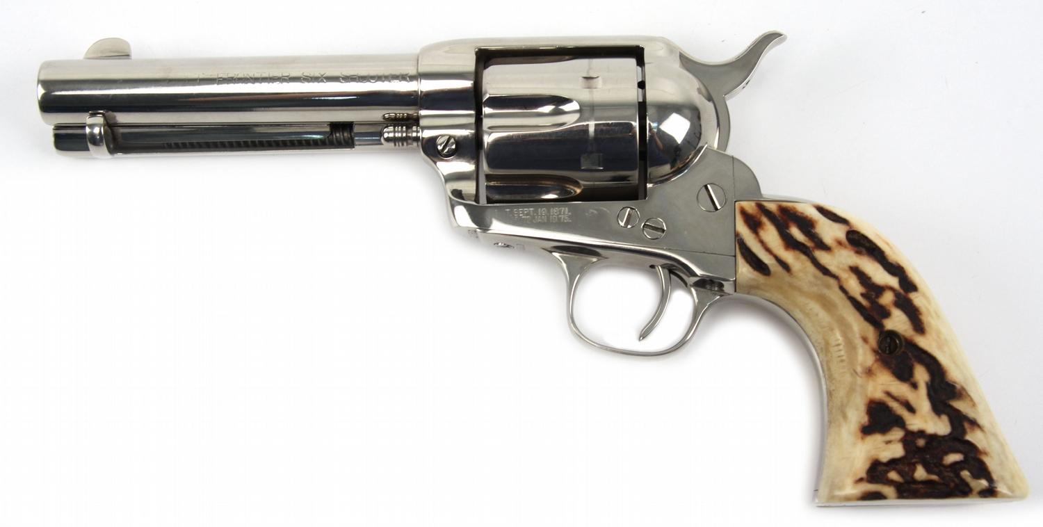 COLT FRONTIER 6 SHOOTER 44-40 NICKEL 1897 1ST GEN