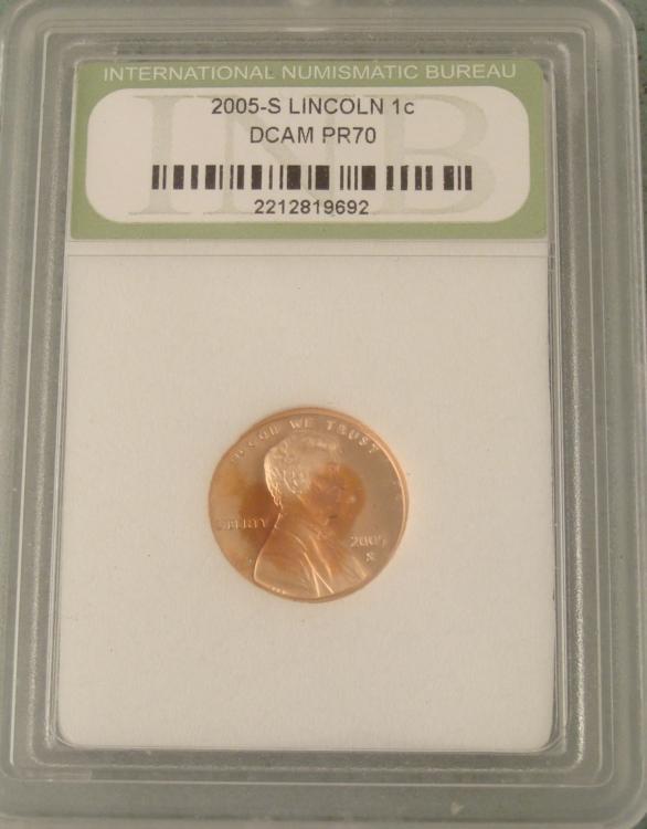 2005-S Lincoln Proof Cent Penny Graded DCAM PR70