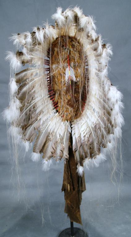 Outstanding Native American Beaded Headdress with turkey vulture ...