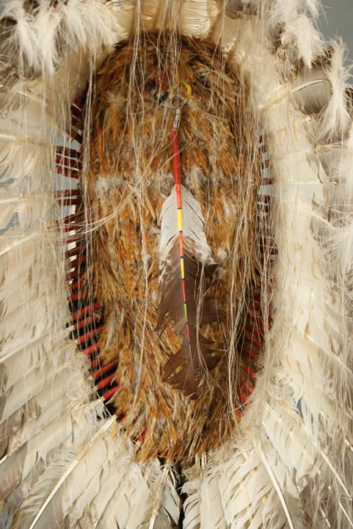 Outstanding Native American Beaded Headdress with turkey vulture ...