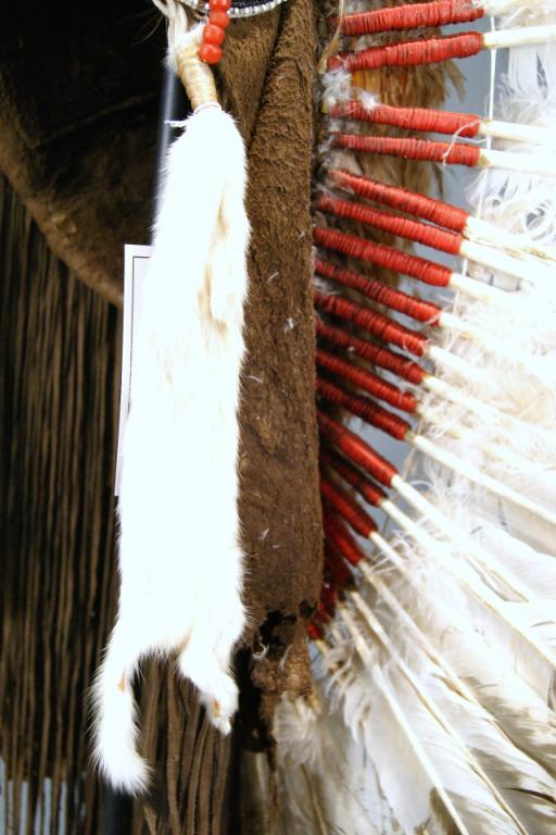 Outstanding Native American Beaded Headdress with turkey vulture ...