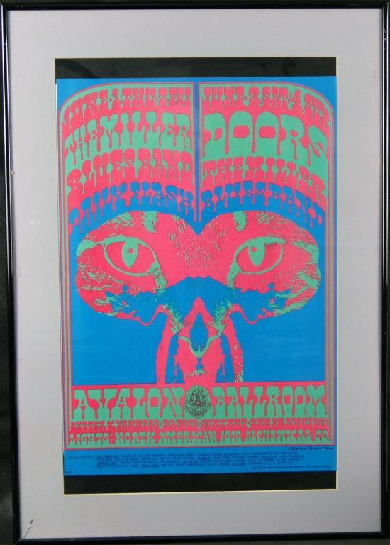 Psychedelic vintage concert poster - The Doors The Miller blues band 22 ...