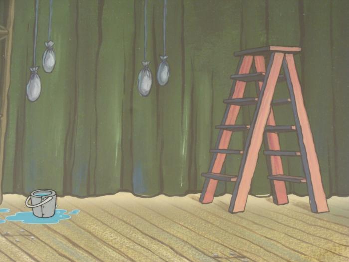 Stage Animation Cel SpongeBob Art Original Background