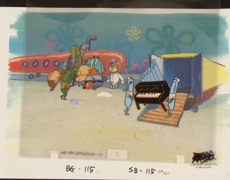 Background Packing Up Original Cel Spongebob Animation