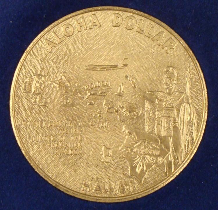 Hawaiian Souvenir Dollar Coin UNC w/ Case