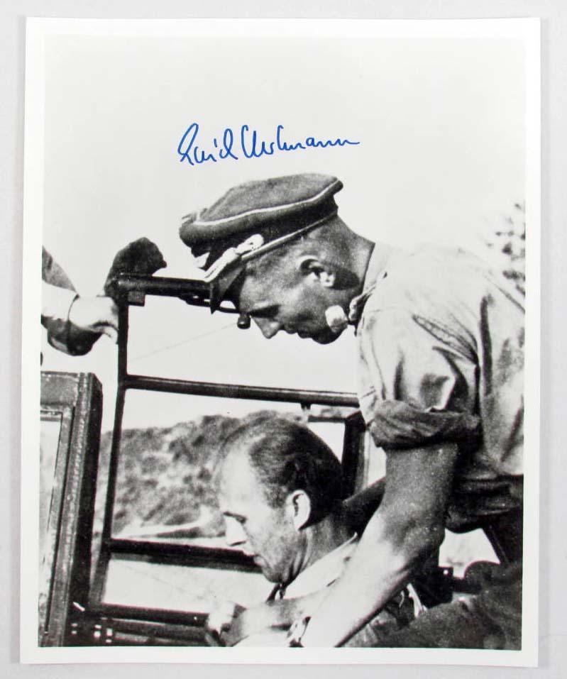 SIGNED 8 BY 10 PHOTO OF GERMAN LUFTWAFFE ACE ERICH HARTMANN