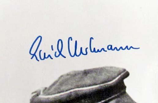SIGNED 8 BY 10 PHOTO OF GERMAN LUFTWAFFE ACE ERICH HARTMANN
