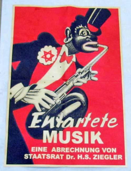 GERMAN NAZI MUSIC OF DEGENERATES POSTER