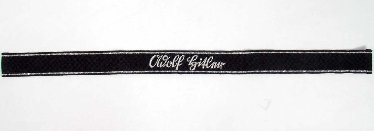 RARE GERMAN NAZI WAFFEN SS ADOLF HITLER OFFICERS CUFF TITLE