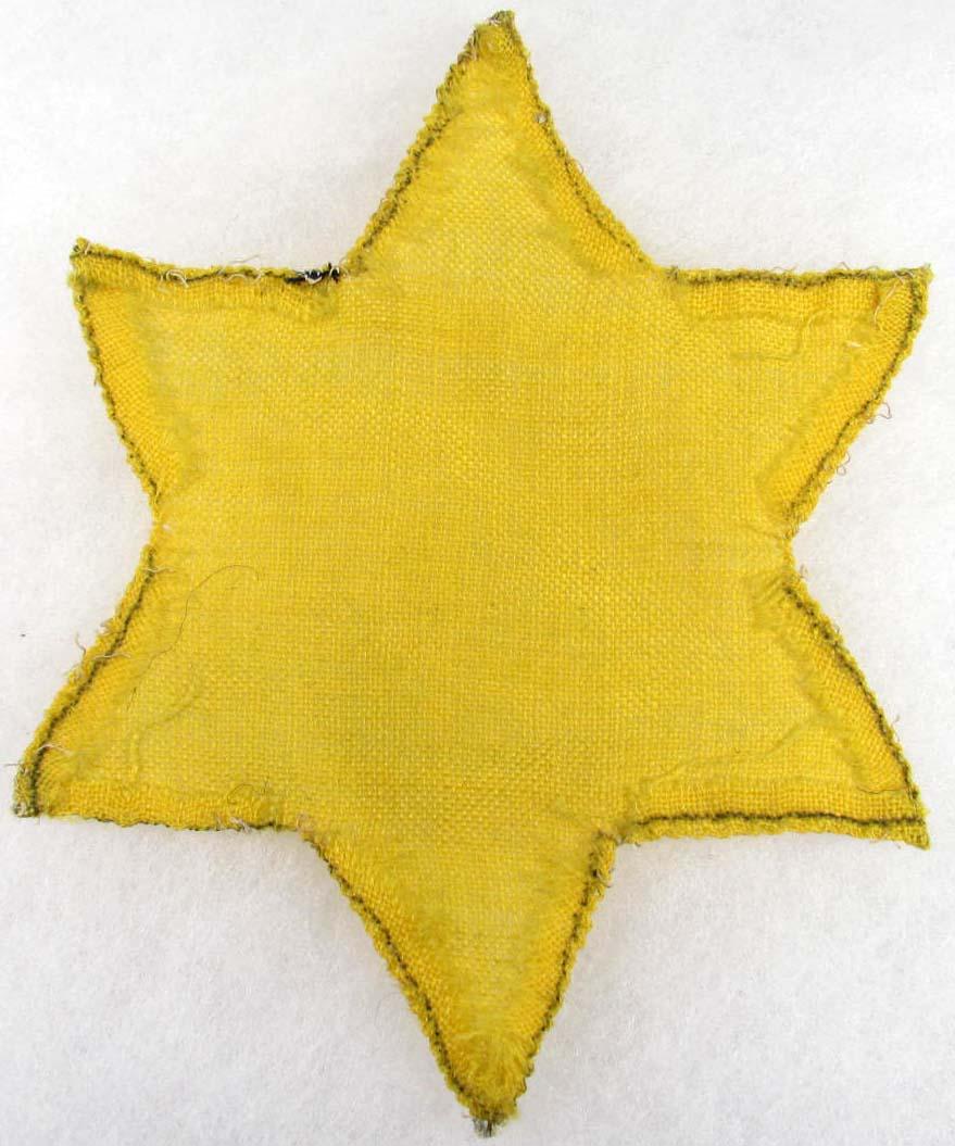 GERMAN NAZI JEWISH CONCENTRATION CAMP UNIFORM STAR