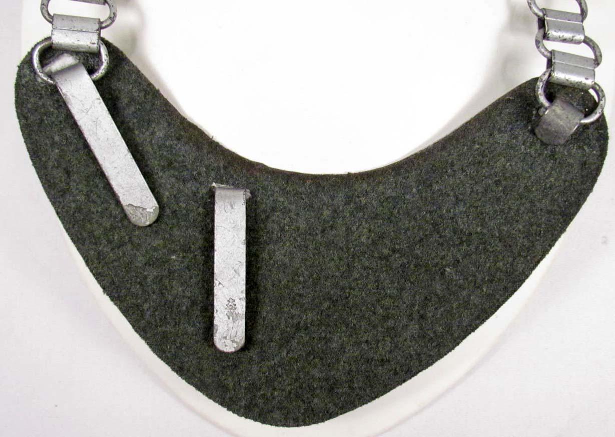 RARE GERMAN NAZI FIELD POLICE GORGET AND NECK CHAIN
