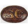RARE CONFEDERATE CIVIL WAR SOUTH CAROLINA SC EM BELT BUCKLE