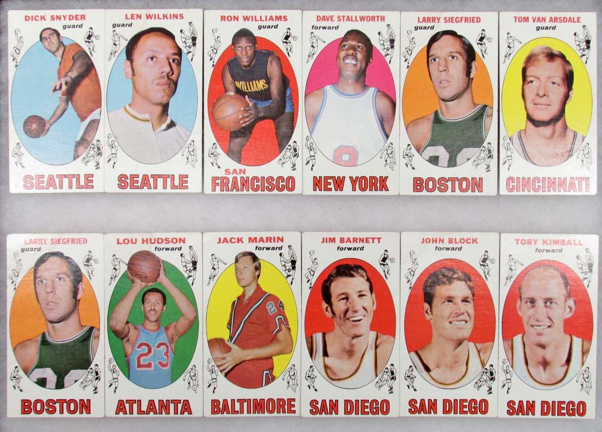 LOT OF 12 1969 TOPPS BASKETBALL CARDS