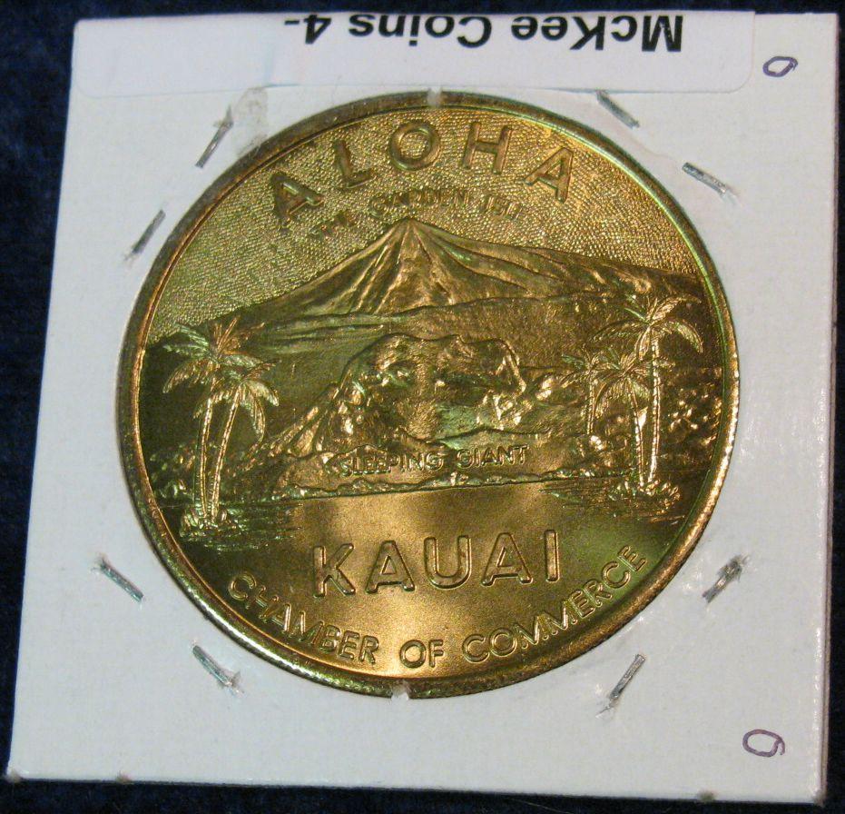 1713. Kauai Dollar Hawaii Prince Kuhio. Brass. 39mm. BU.