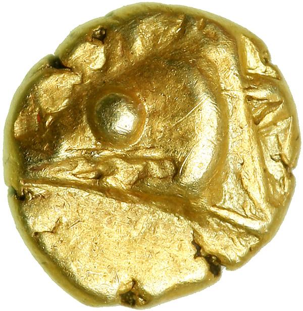 Mysia, Kyzikos, c. 570-520 BC. Electrum 1/48th Stater (0.31 g). EF