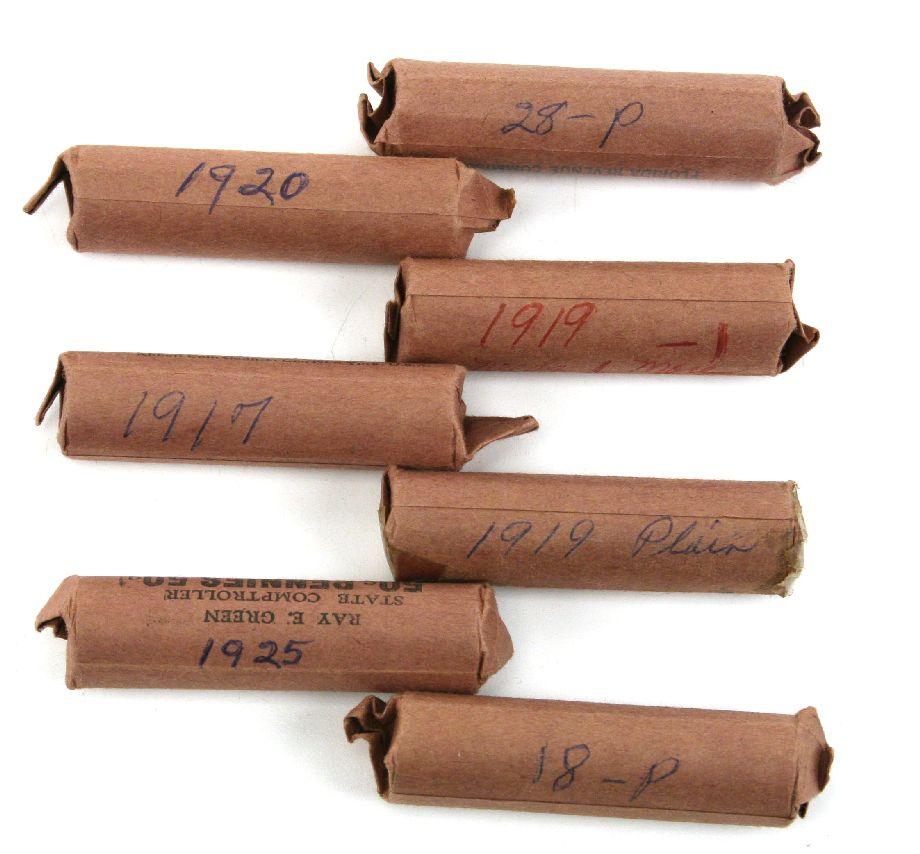WHEAT PENNY ROLLS 6 EARLY DATE 1916 - 1928