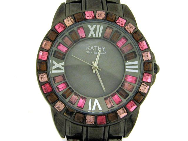 Kathy Van Zeeland Ladies Watch with Colored Crystal