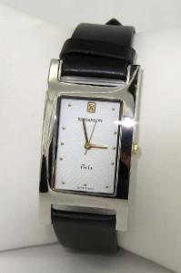 Romanson Gold Plated Leather Strap Watch