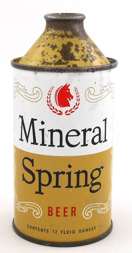 Mineral Spring Cone Top Beer Can