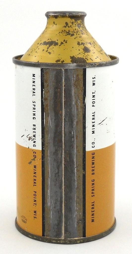 Mineral Spring Cone Top Beer Can